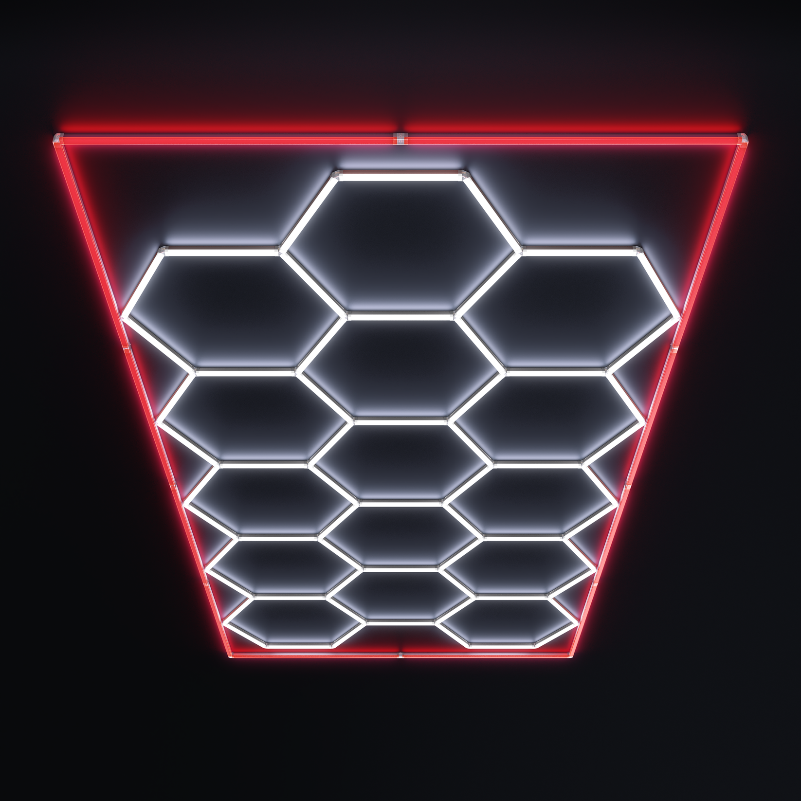 HexGlow - 15 Hex LED Lighting Kit With Red Border (16’ x 8’) – HexGlow ...
